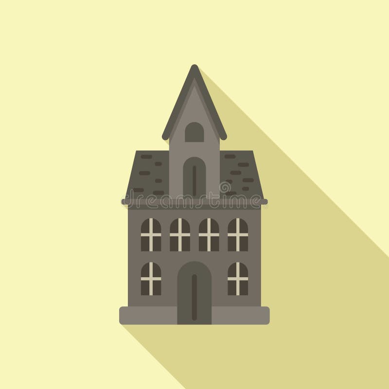 Vampire Creepy House Icon Flat Vector. Horror Scary Stock Vector ...