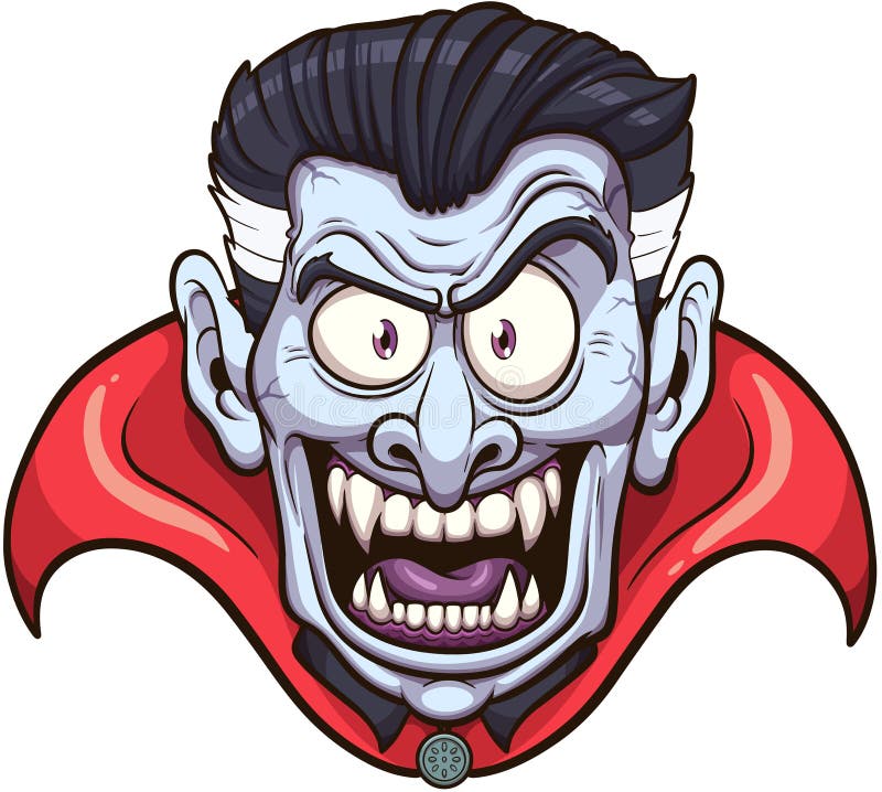 Vampire Face. Vector Illustration with Simple Gradients. Stock Vector ...