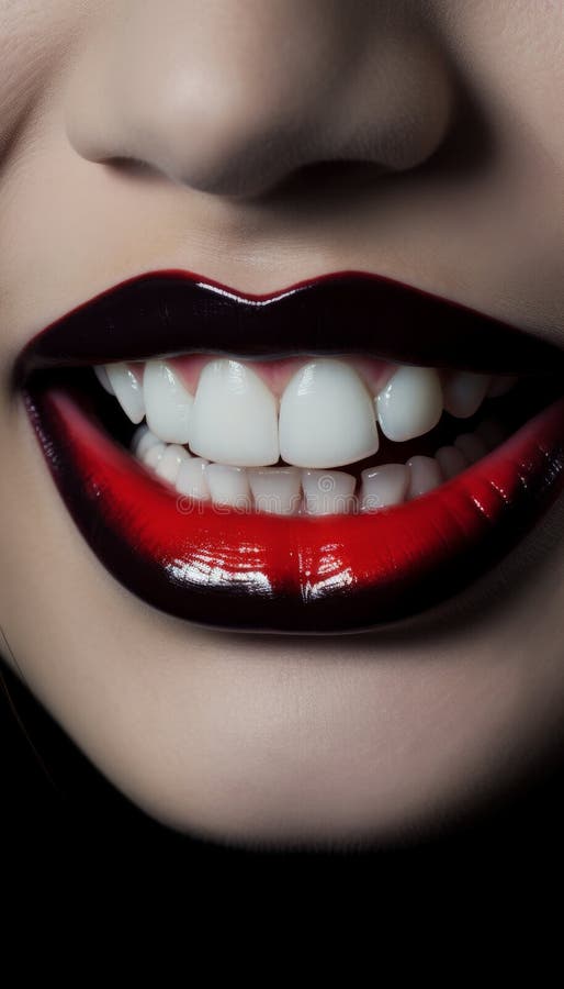 Vampire Fang Image Generative AI Stock Illustration - Illustration of ...