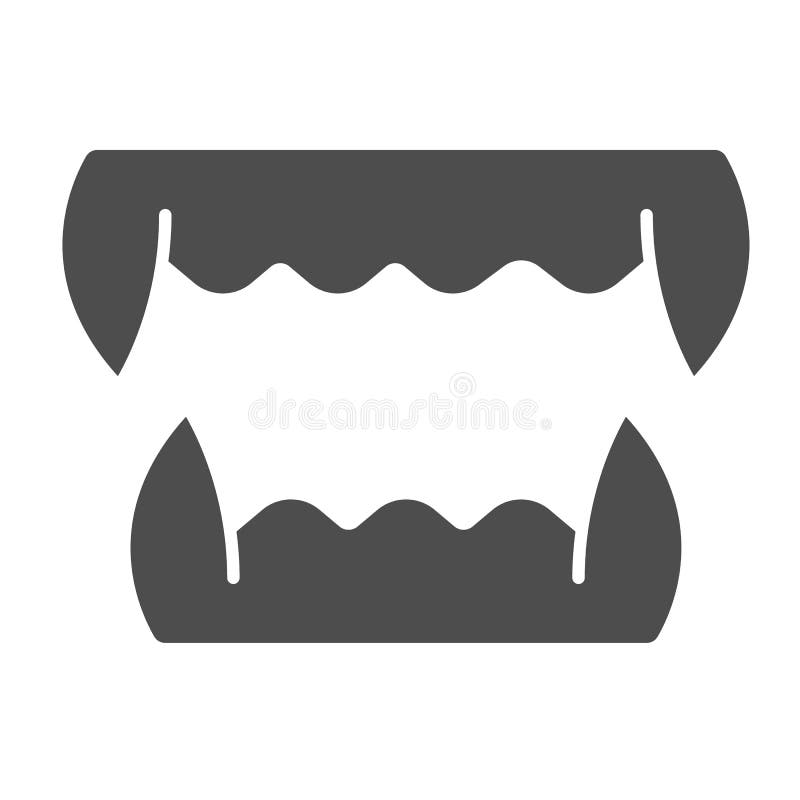 Vampire Fangs, Halloween, Demon Teeth Solid Icon, Halloween Concept ...