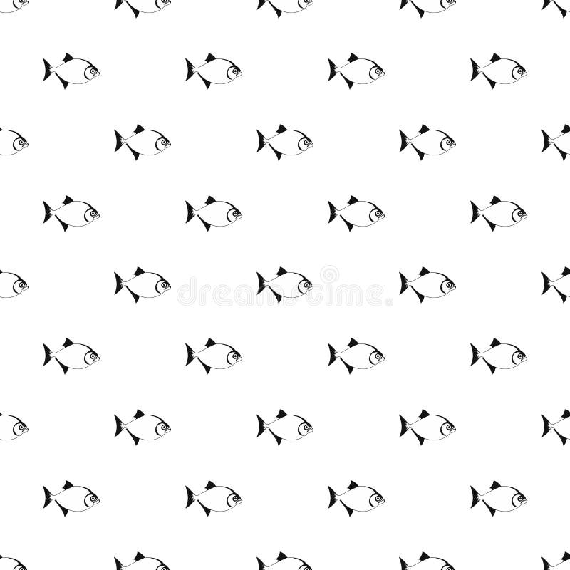 Vampire Fish Pattern, Simple Style Stock Vector - Illustration of ...