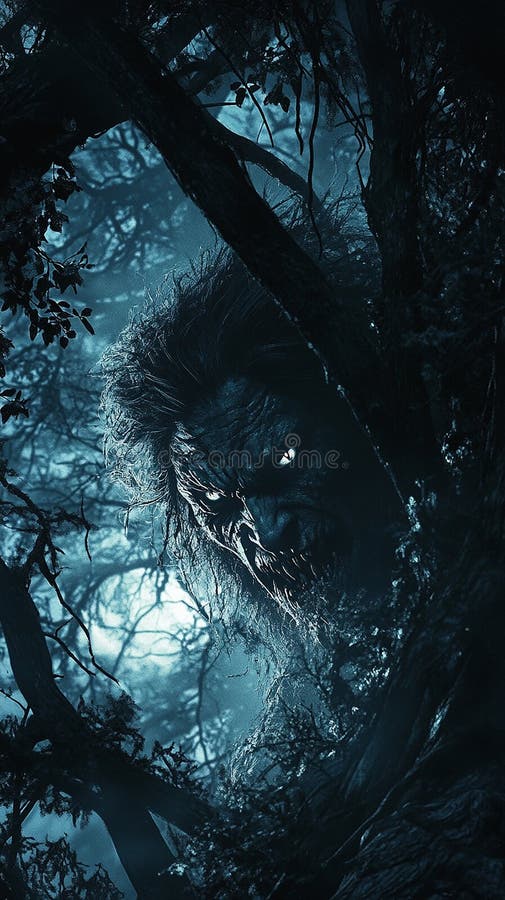 Vampire in a Haunted Forest Illustration Stock Illustration ...