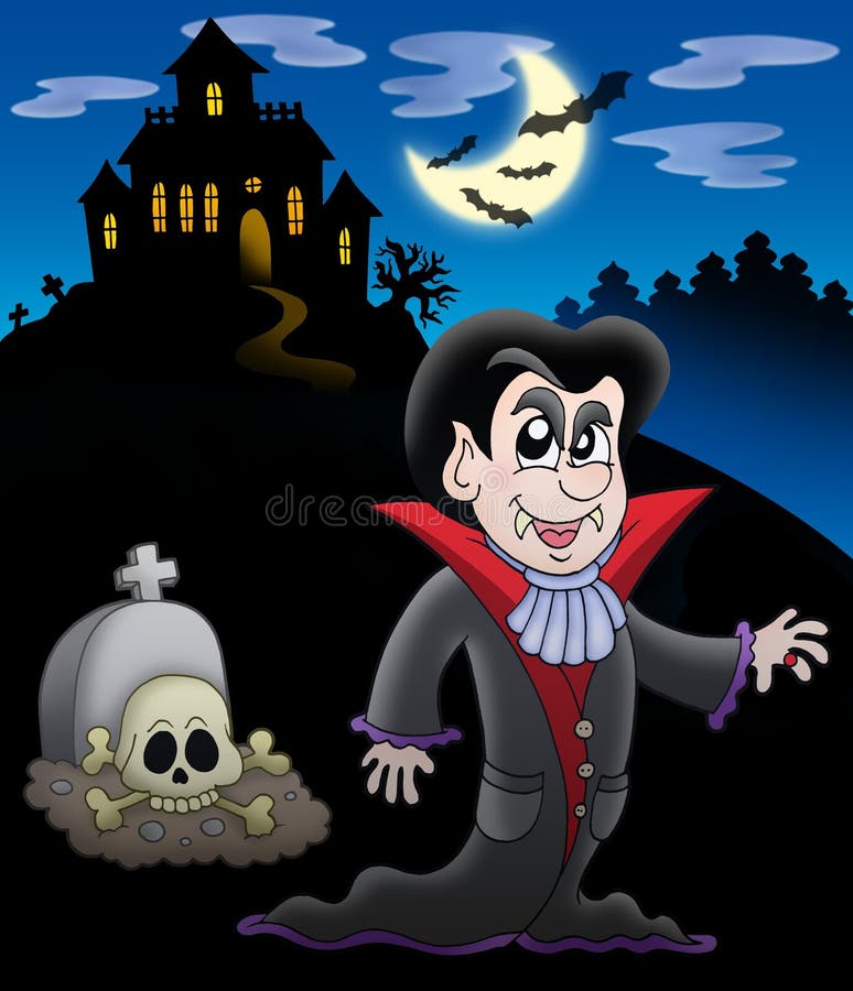Haunted House Silhouette on Hill Stock Vector - Illustration of high ...