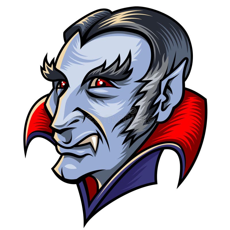 The Head of the Vampire Monster. Vector Illustration Stock Vector ...