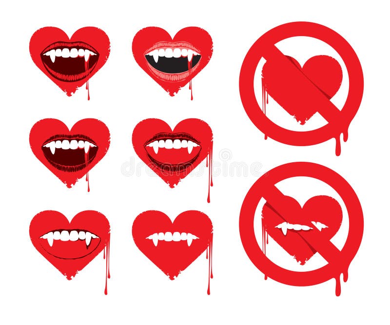 Vampire Hearts Walking Down the Street Stock Vector - Illustration of ...