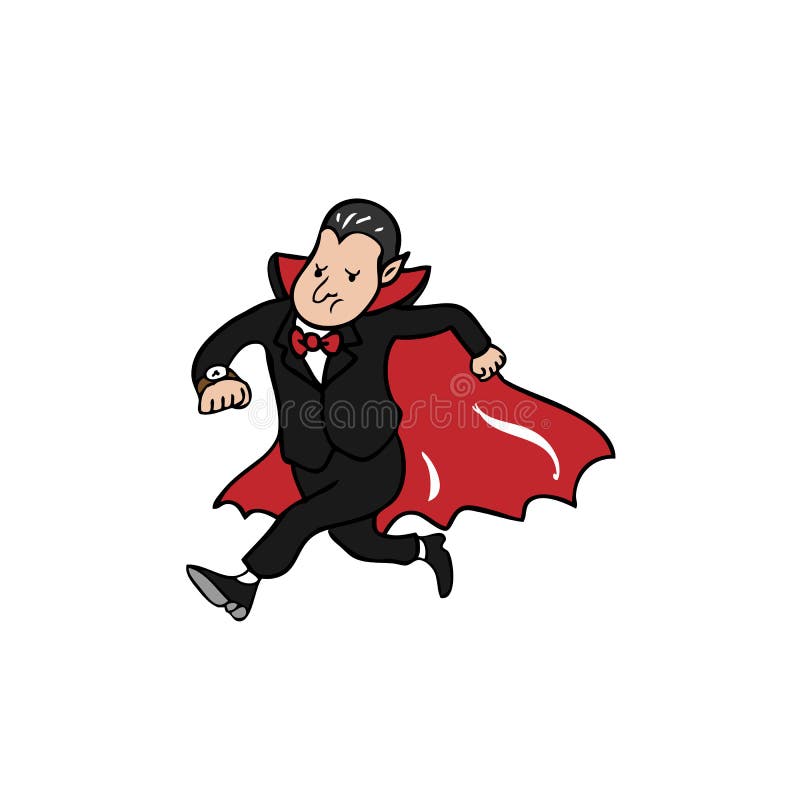 Vampire running scared stock illustration. Illustration of halloween ...