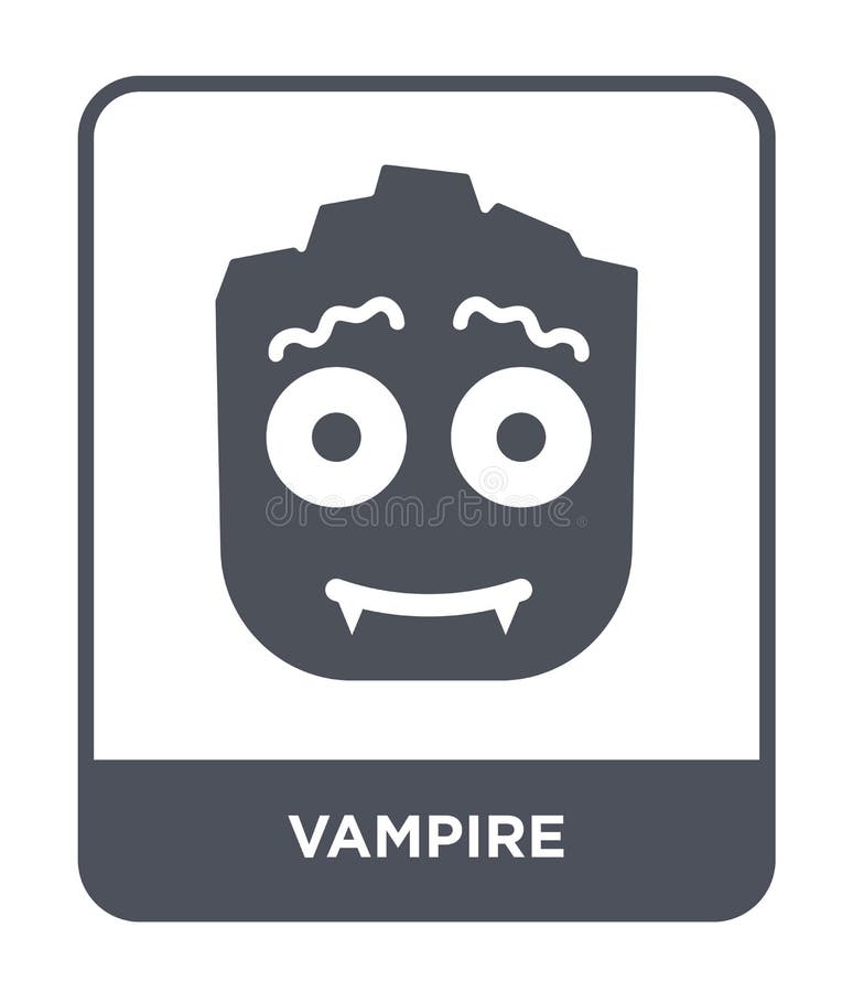 Vampire Icon in Trendy Design Style. Vampire Icon Isolated on White ...