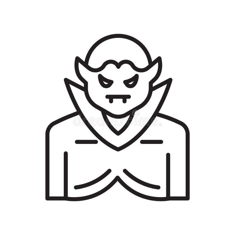 Vampire Icon Vector Sign And Symbol Isolated On White Background ...