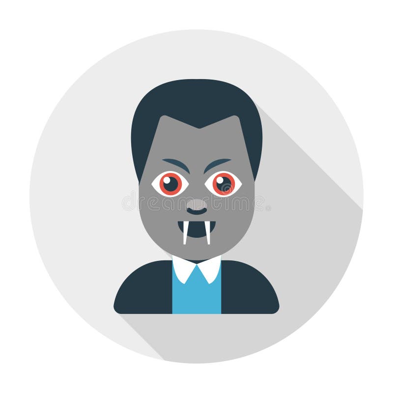 Vampire flat color icon stock illustration. Illustration of scary ...