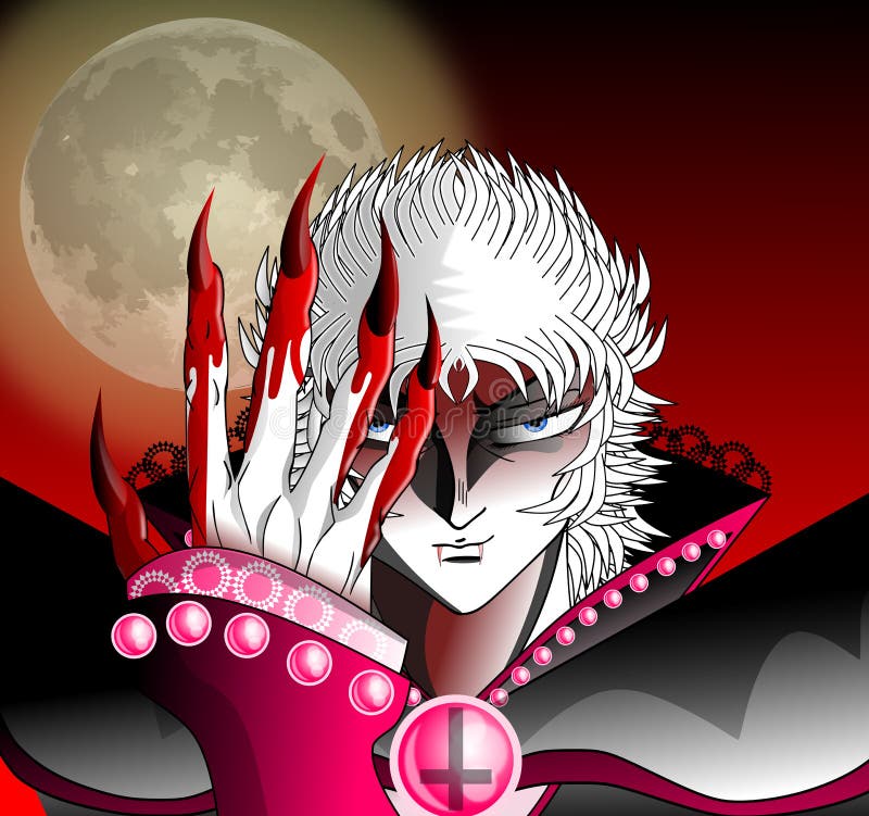 Vampire in a Dark Night with Moon Stock Illustration - Illustration of ...