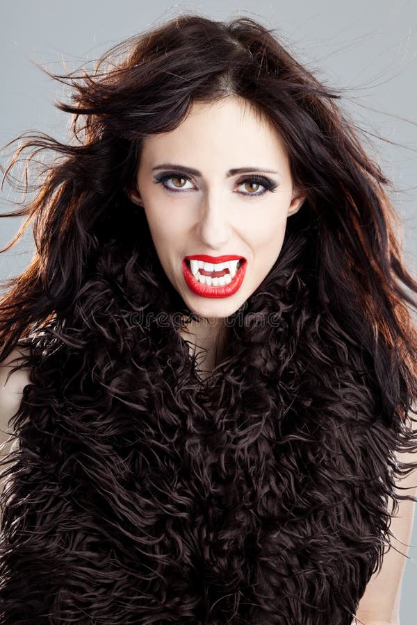 Vampire lady stock image. Image of caucasian, pretty - 24740449
