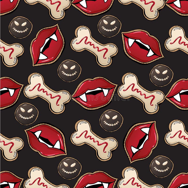 Red Vampire Lips Wallpaper