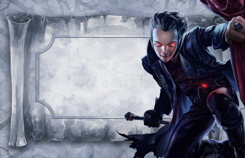 Vampire masculin beau illustration stock. Illustration du diablerie ...