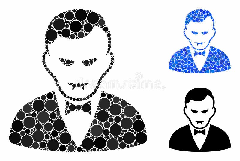 Vampire Composition Icon of Circle Dots Stock Vector - Illustration of ...