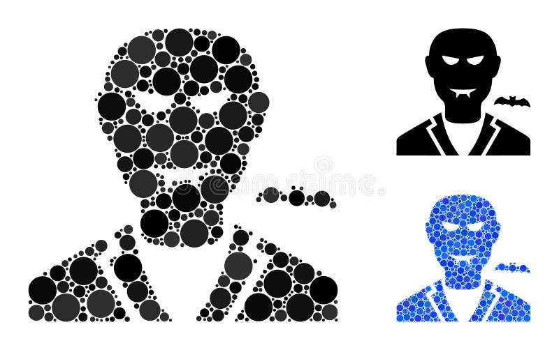 Vampire Mosaic Icon of Circle Dots Stock Vector - Illustration of round ...
