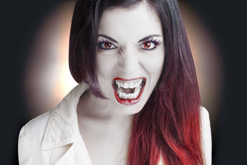 Vampire stock photo. Image of brunette, fear, glamour - 48933428