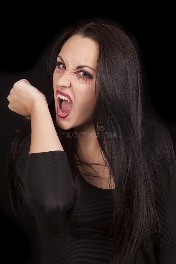 Beautiful Vampire Girl Bite