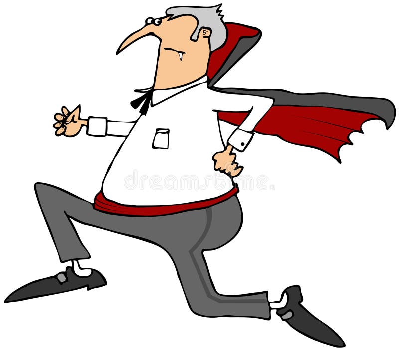 Vampire in a Cape stock illustration. Illustration of vampire - 21696388
