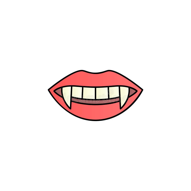 Vampire S Teeth Icon. Simple Outline Vector Element of Halloween Icons ...