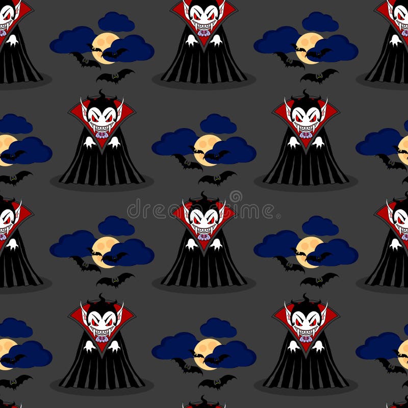 Vampire seamless pattern 3 stock vector. Illustration of dark - 60350007