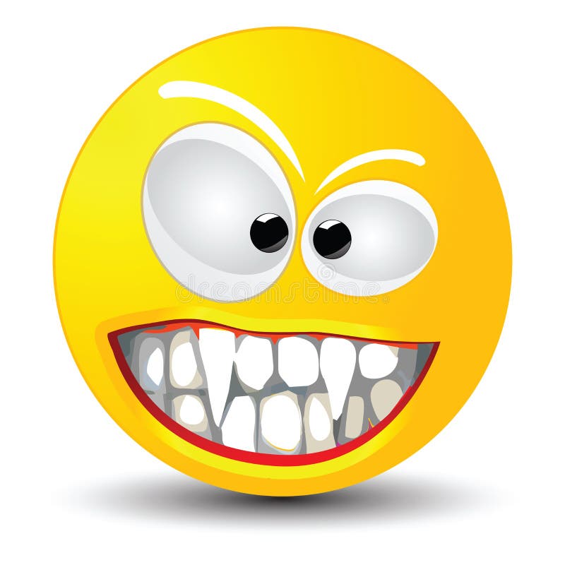 Vampire smiley stock vector. Illustration of fang, round - 16627490