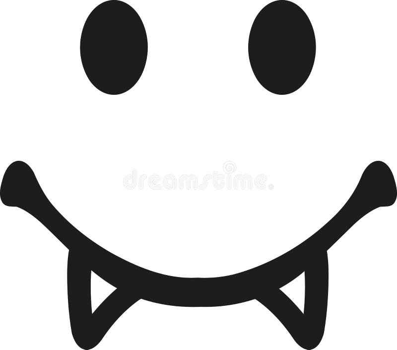 Vampire smiley stock vector. Illustration of fang, round - 16627490