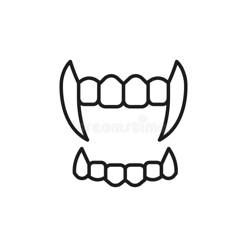 Vampire Teeth Icon stock vector. Illustration of story - 324849941