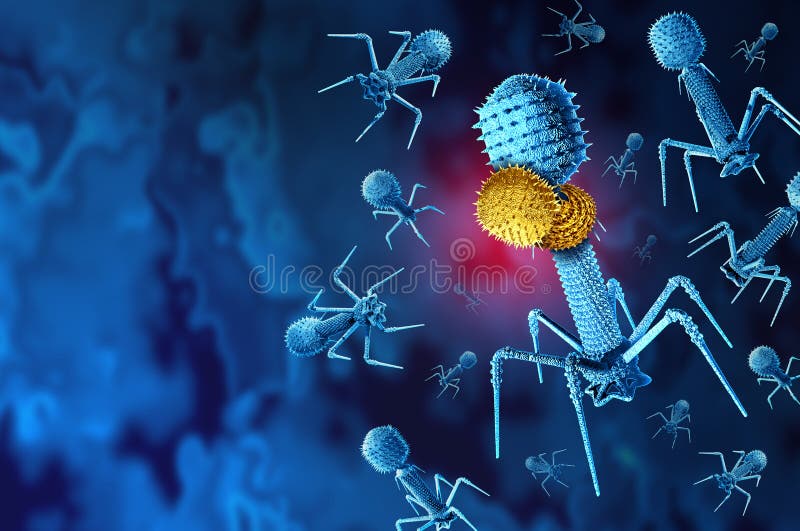 Vampire Virus Phage stock illustration. Illustration of pathology ...