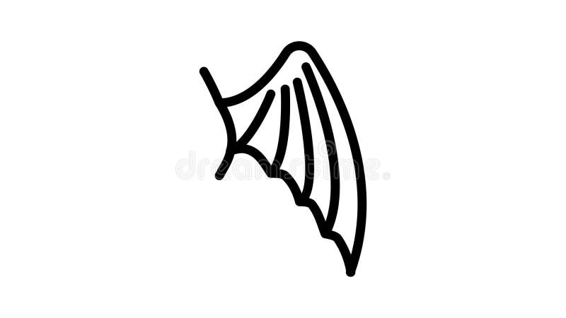 Vampire Wing Line Icon Animation Stock Video - Video of feather, fire ...