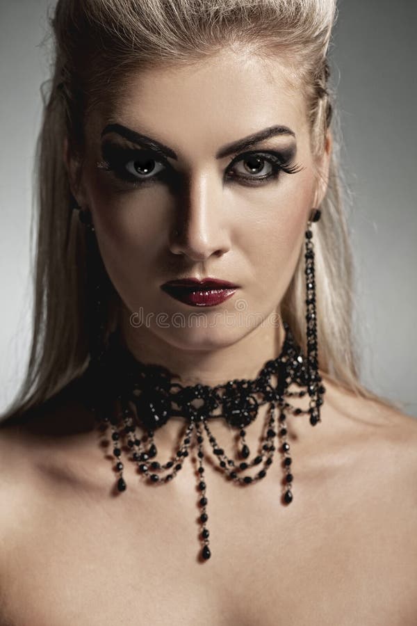 Woman vampire stock image. Image of dress, evil, hair - 31920777