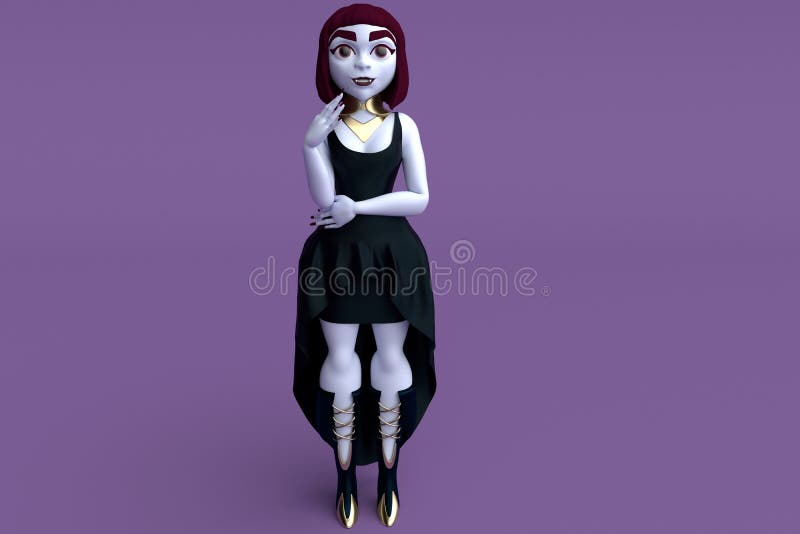 Vampire Woman. 3d Rendering Stock Illustration - Illustration of ...