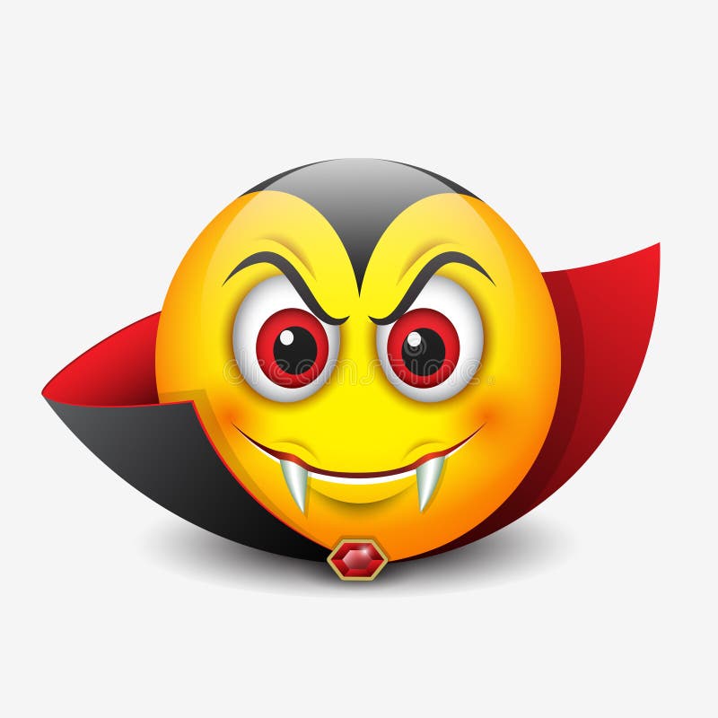 Vampyremoticon, Emoji, Smiley – Vektorillustration Vektor ...