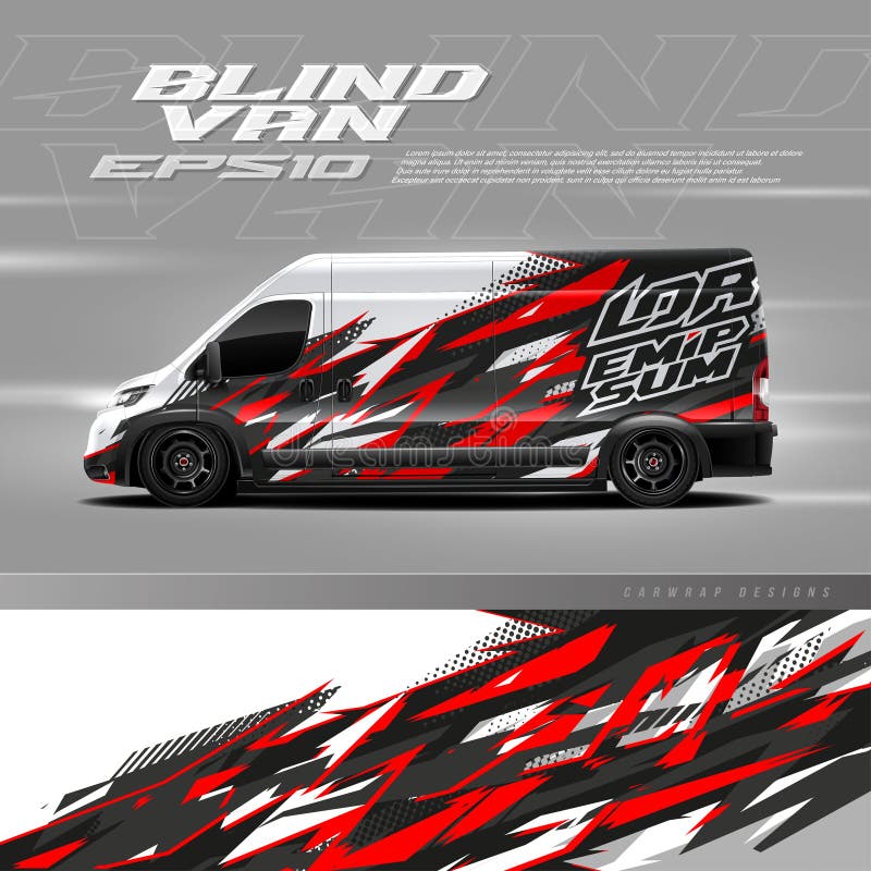 Blind Van Wrap Decal Designs. Abstract Racing and Sport Background for ...