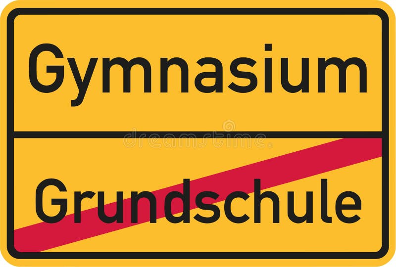 Van Basisschool Aan Middelbare School - Het Duits Vector Illustratie ...