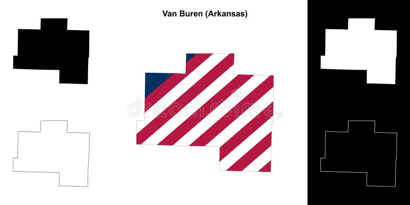 Van Buren Outline Map Stock Illustration Illustration Of Silhouette 323808847