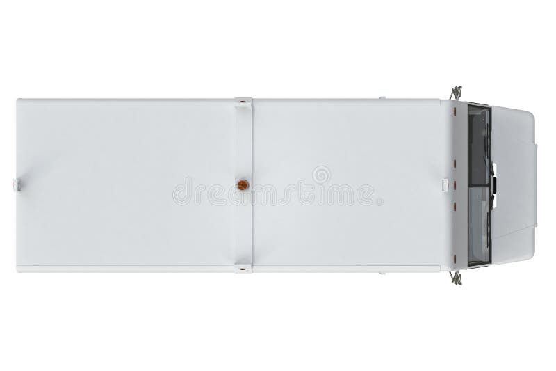 White Commercial Van Top View Isolated On White 3d Illustration Stock ...