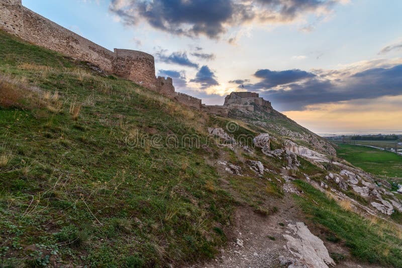 Van Castle on Sunset. Turkey Stock Photo - Image of summer, archeology ...