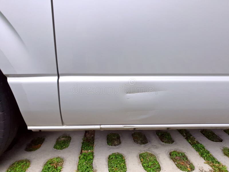 Van with damage stock image. Image of crush, auto, dented - 280734353