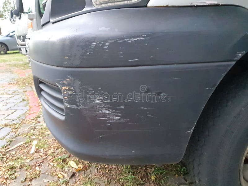 Van with damage stock photo. Image of dent, fender, door - 278959198