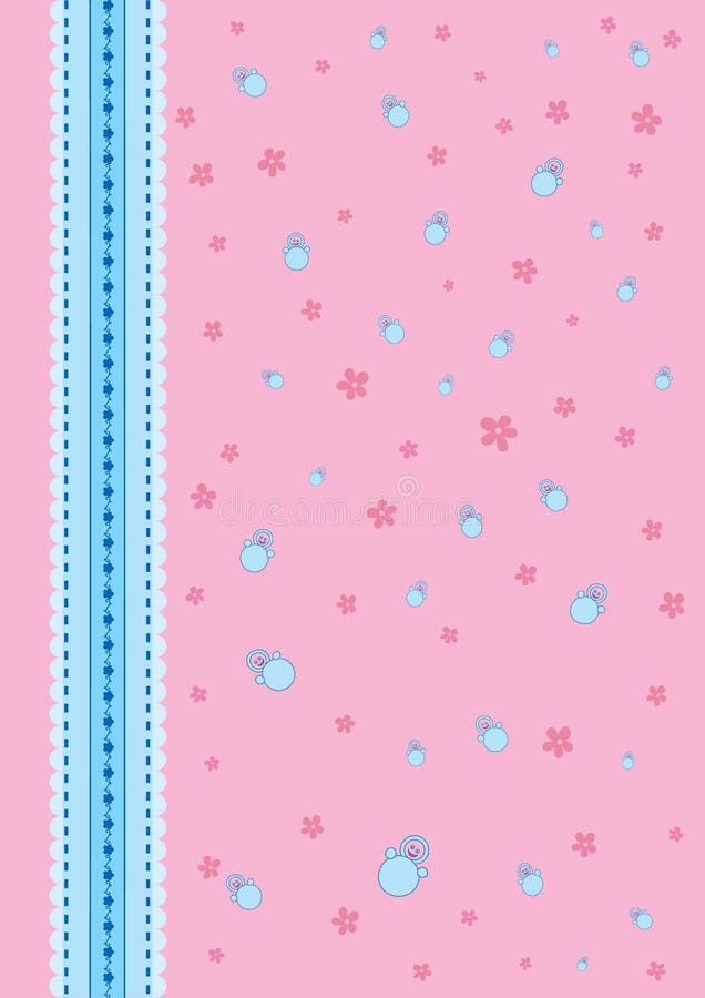 Van De Achtergrond Baby Roze Vector Illustratie - Illustration of baby ...