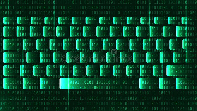 Van De Computertoetsenbord En Matrijs Codage Stock Illustratie ...