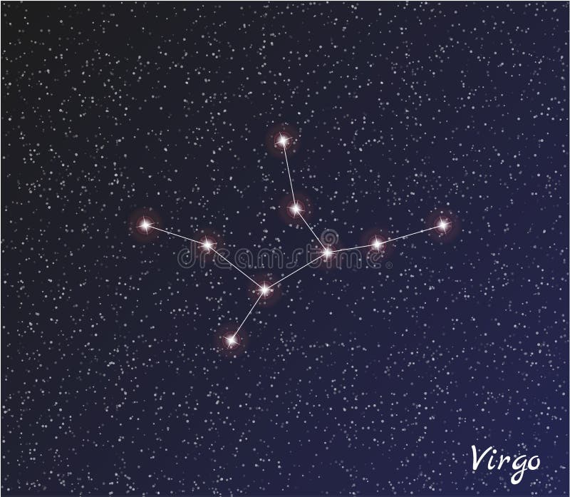Van De Maagd (Virgin) De Constellatie Vector Illustratie - Illustration ...