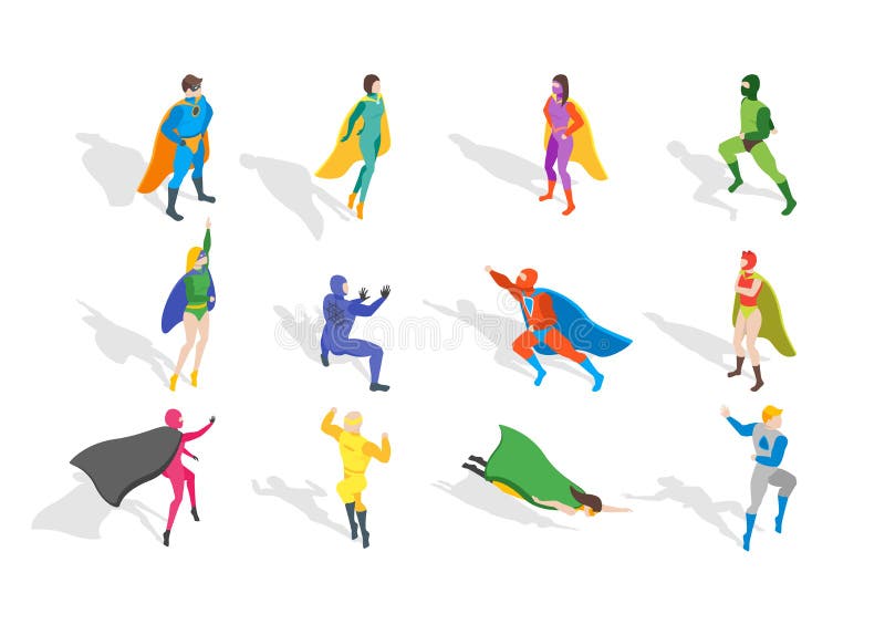 Van De Mensen De Super Helden Van Beeldverhaalkarakters Verschillende ...