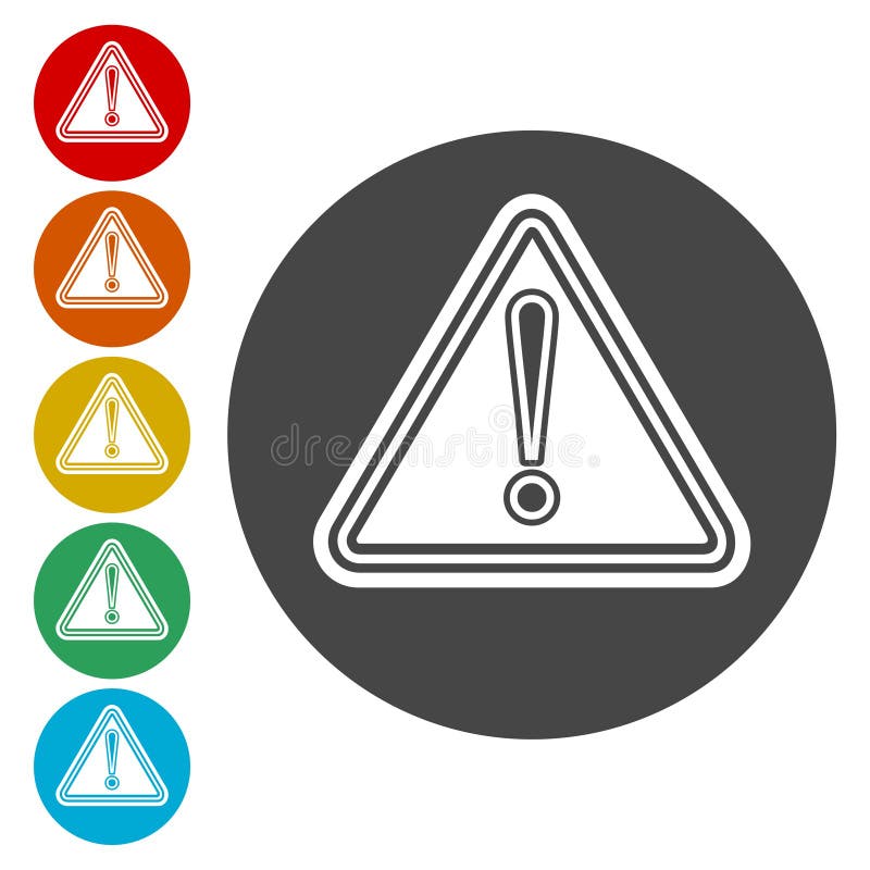 Het Pictogram Van Het De Aandachtsteken Van De Gevaarwaarschuwing ...