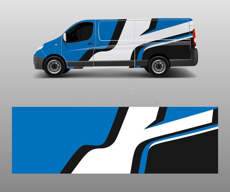 Van Decal Wrap Design Vector for Company Branding . Graphic Wrap Decal ...