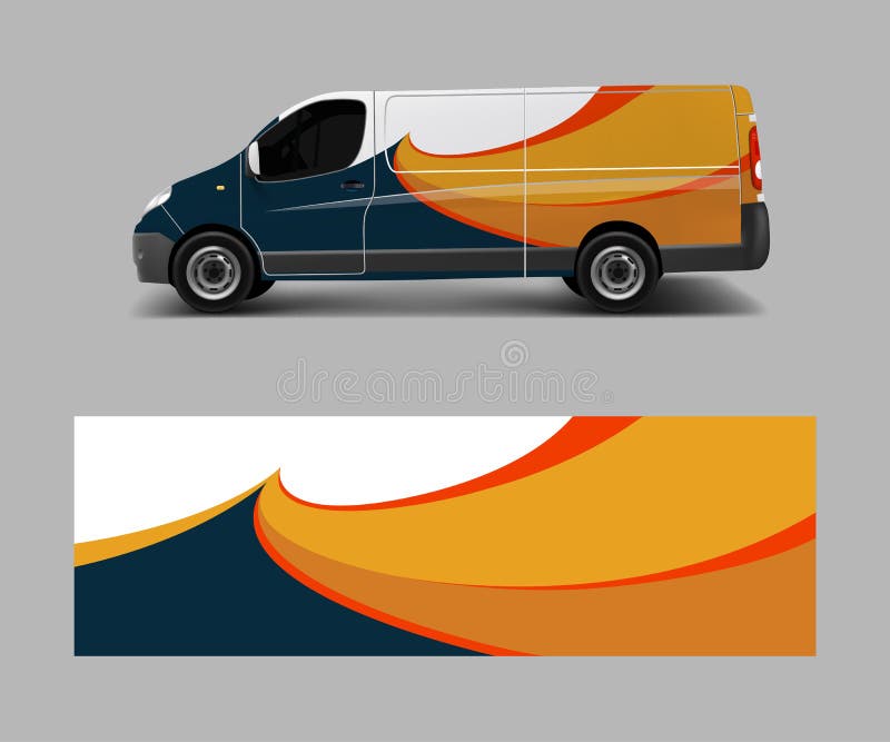 Van Decal Wrap Design Vector for Company Branding . Graphic Wrap Decal ...
