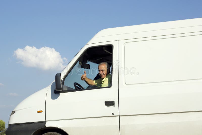 Van Driver stock image. Image of portrait, people, american - 51109513