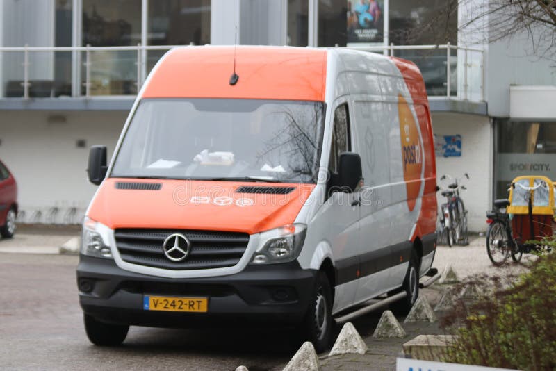 Van of the Dutch Post Organisation PostNL for Distribution of Packages ...