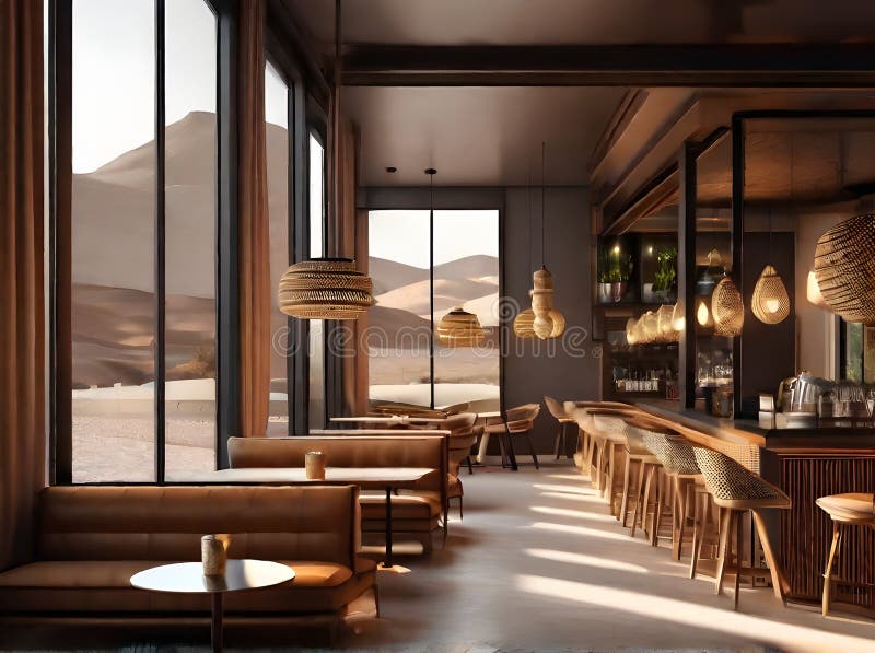 Van Duysen Designed Cafe Desert Location Moroccan Stock Illustration ...