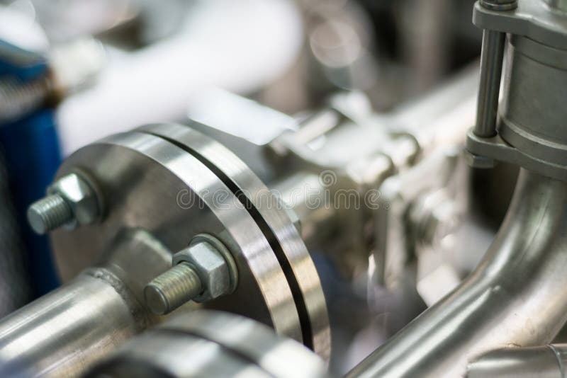 Van Een Flens Voorzien Verbinding Van De Pijpleiding Stock Foto - Image ...